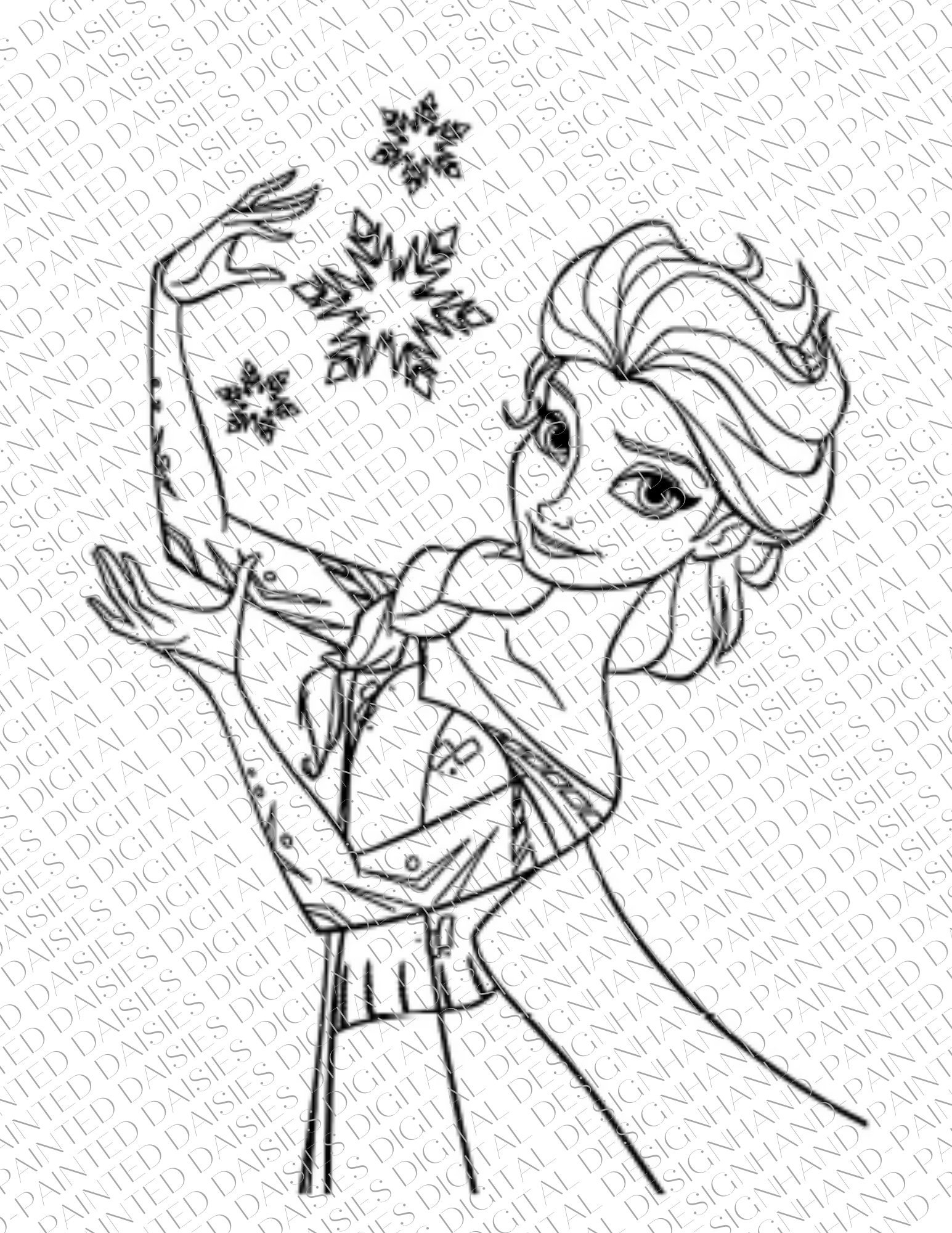 20 Frozen Coloring Pages - Etsy