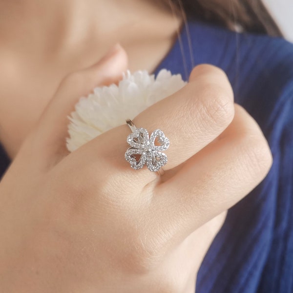 4 Leaf Clover Ring - Etsy