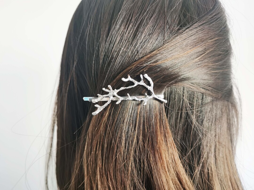 Gold Antler Hairpin Tree Branch Silver Hairpin Twigs Hair Clips Gift ...
