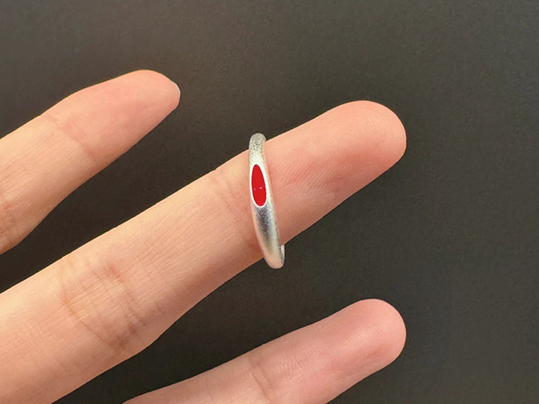A Drop of Blood Ring Silver Sterling Silver Ring Unisex Ring - Etsy