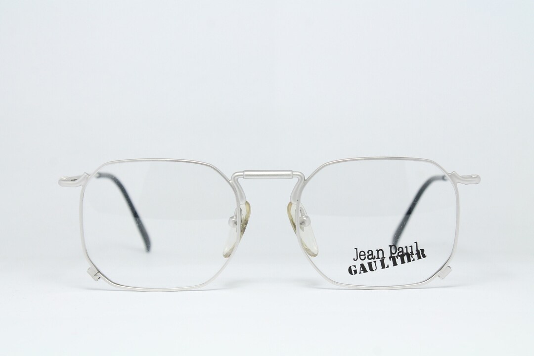 Square JEAN PAUL GAULTIER 55-8175 C1 Silver Rare Unique Vintage ...