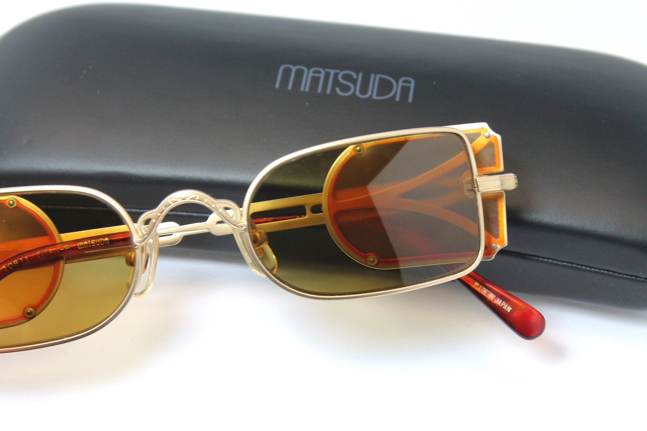 Original MATSUDA 10611 MG Side Shield Titanium Gold Steampunk Rare ...