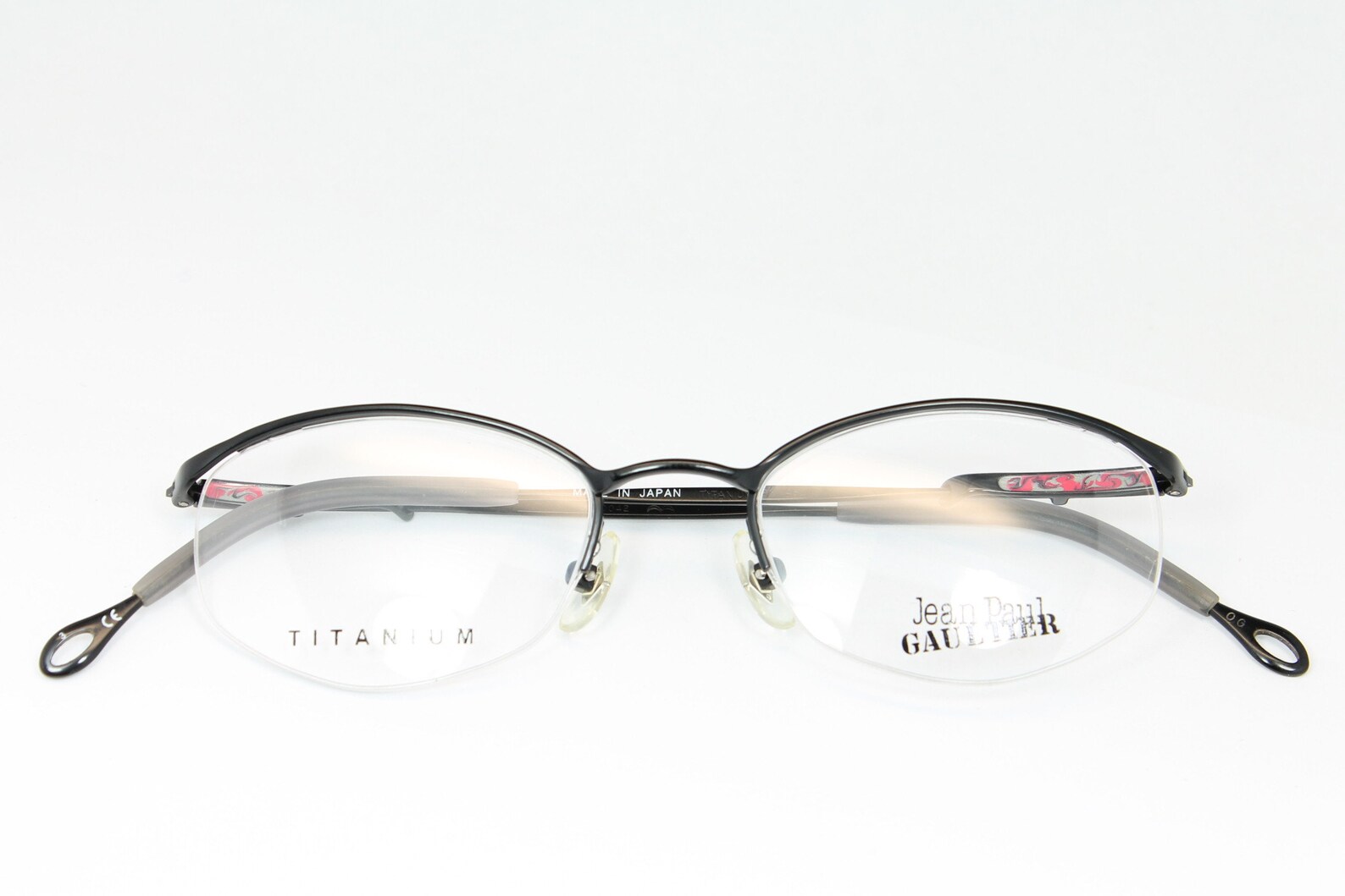 Narrow JEAN PAUL GAULTIER 55-0042 Titanium Rare Unique Original Vintage ...