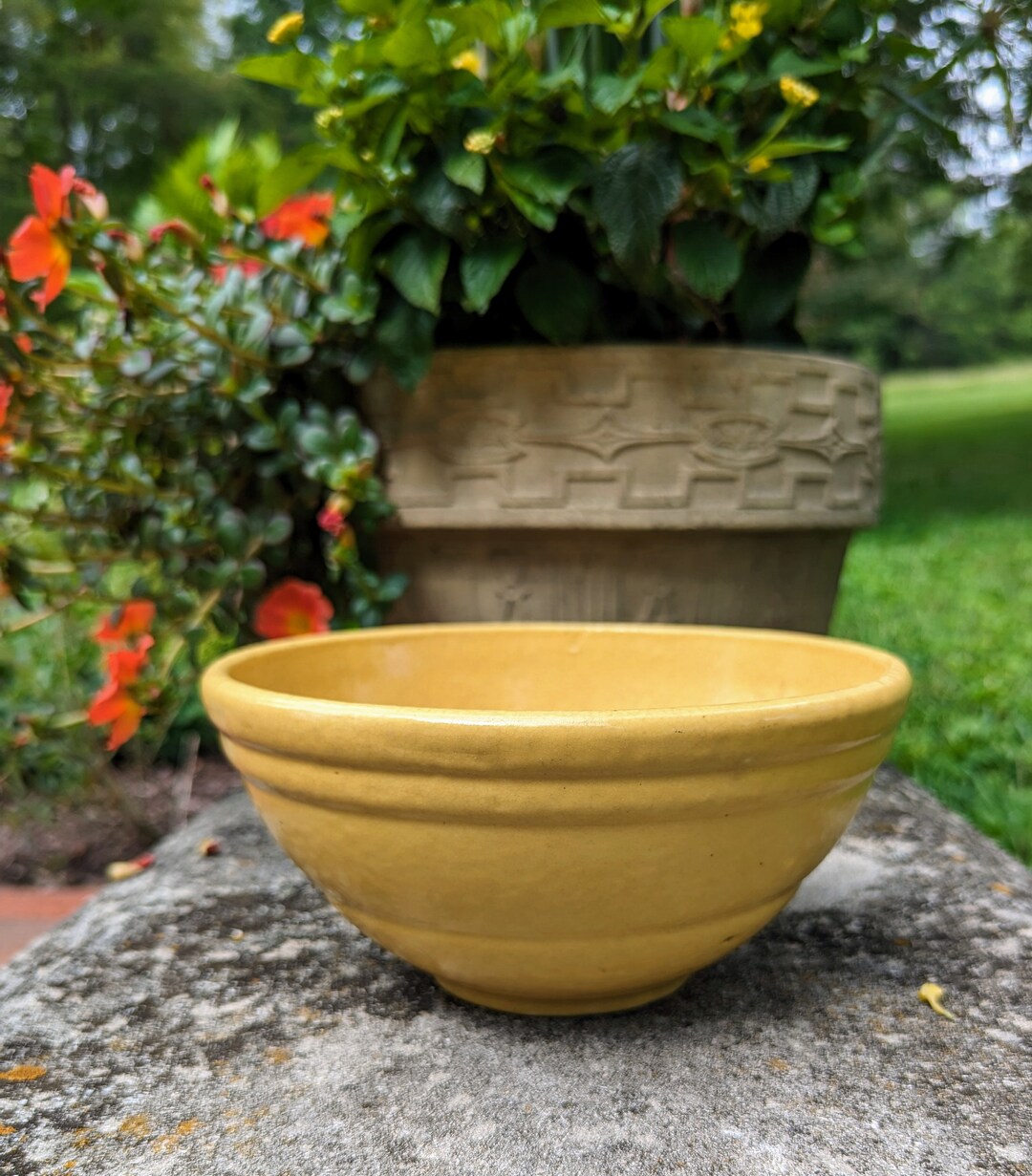 Pfaltzgraff York Pottery 1930s Yellow Stoneware Bowl #7 - Etsy