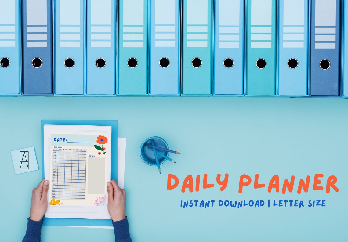 Daily Planner, Printable Planner, Daily Schedule, Daily Organizer ...