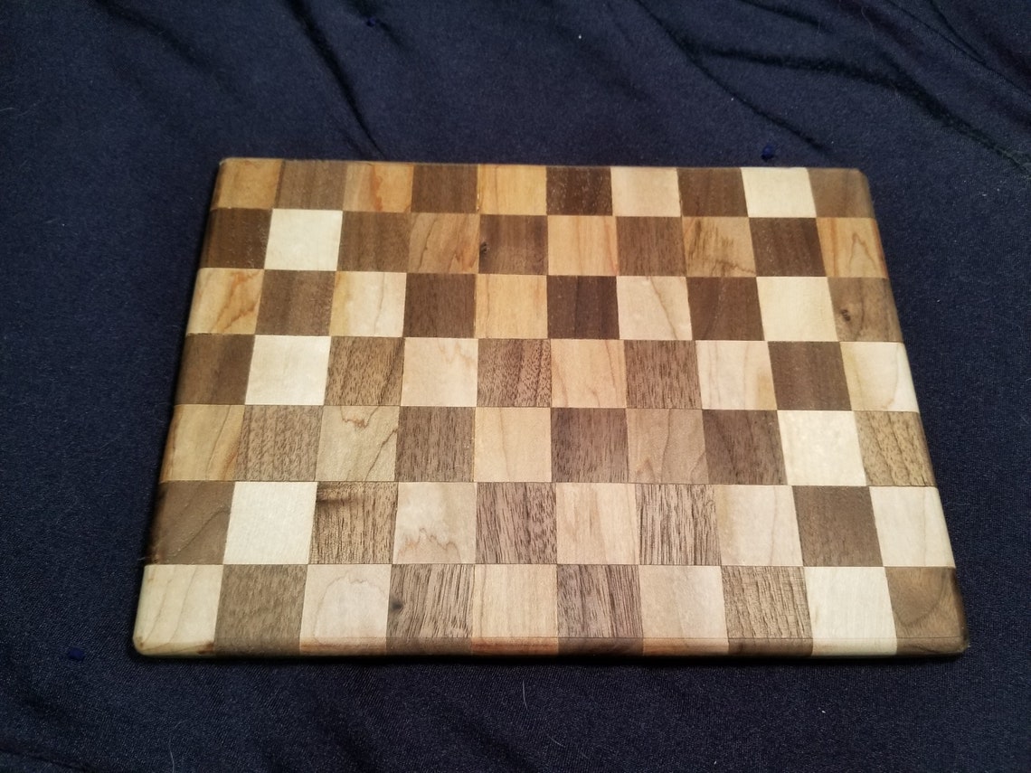 End Grain Checkered Cutting Board Plans - Etsy