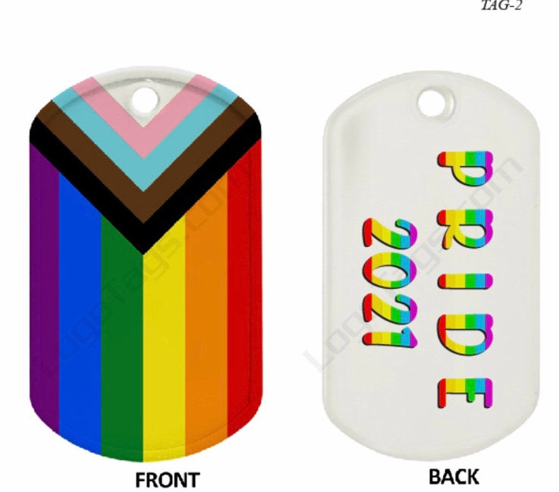 Colorful LGBTQ Stainless Steel Pride Dog Tag Keyrings | LGBT Pride ...