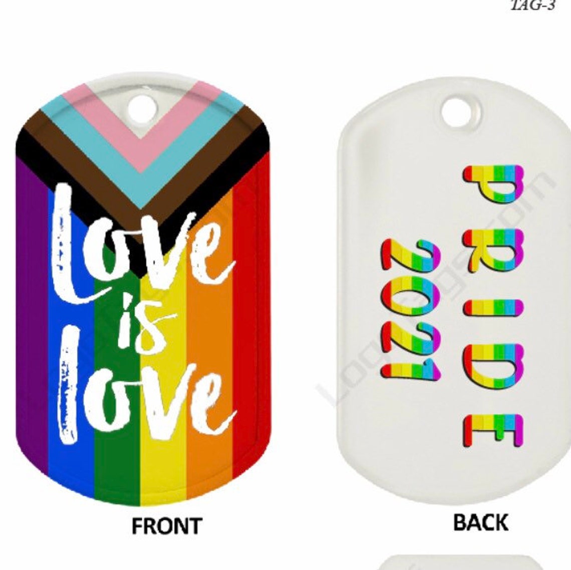 Love is Love Pride Celebration Dog Tag Necklace Gift LGBTQ Stainless ...