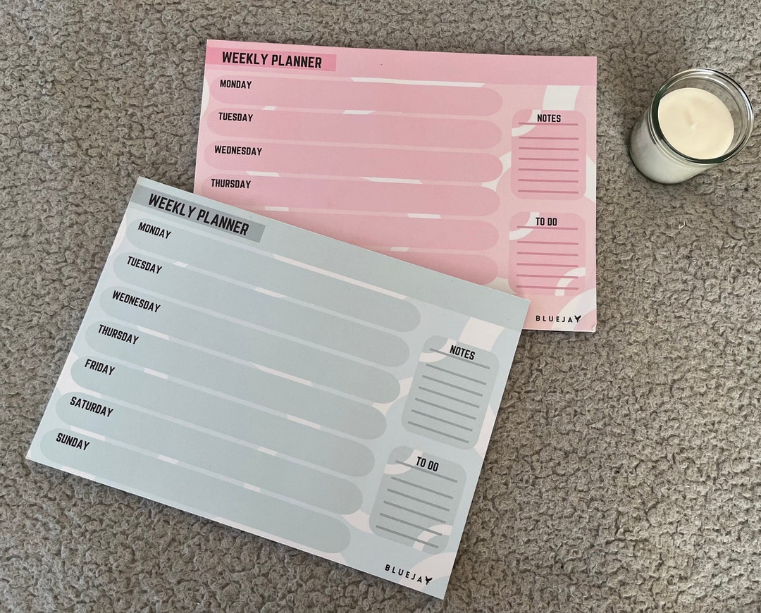 Weekly Planner STD Notebook Desk Planner, Daily Notepad, Weekly Notepad ...