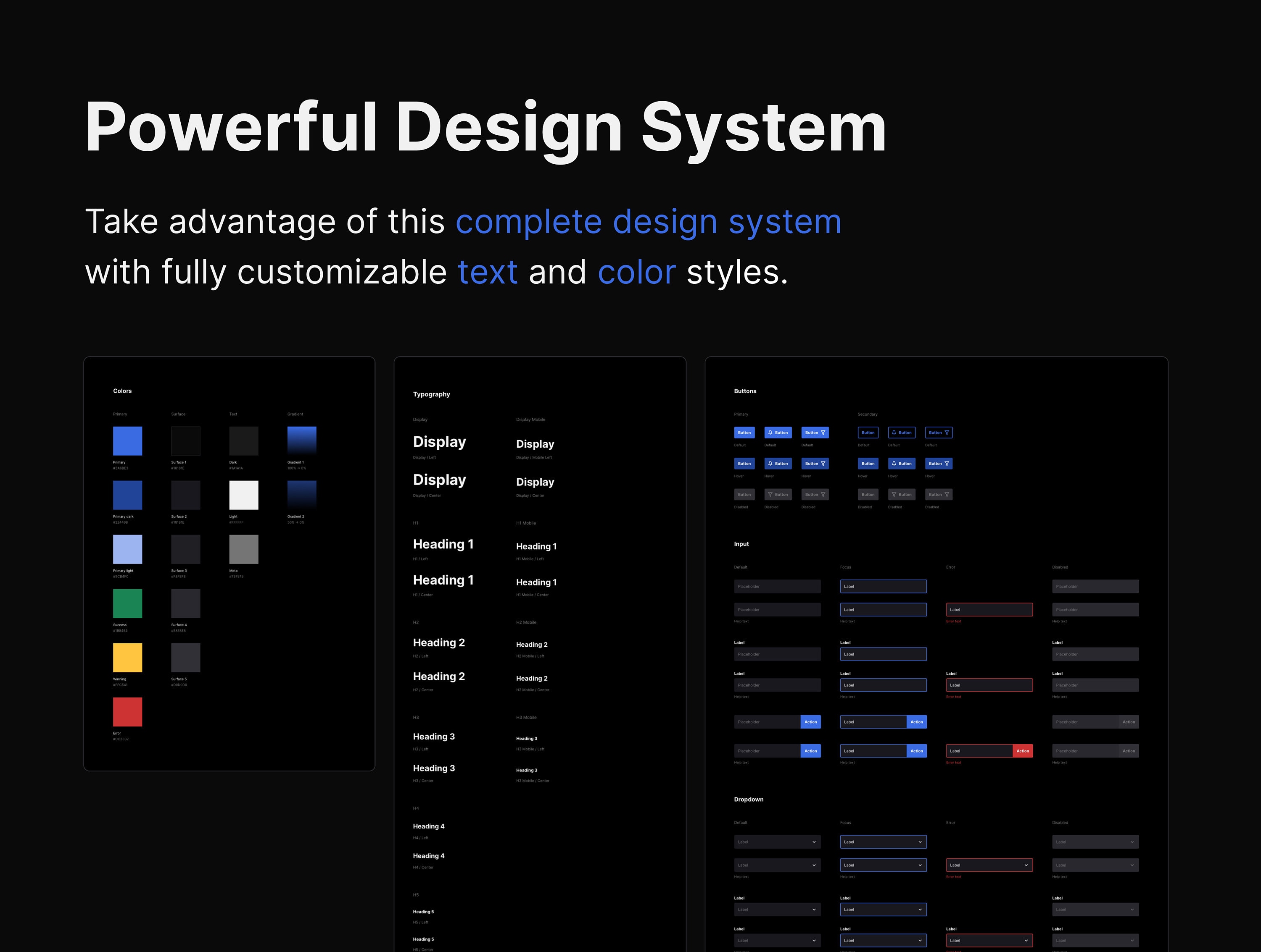 Dash UI Kit - Dark | Full-featured Premium Interface Builder | Website ...