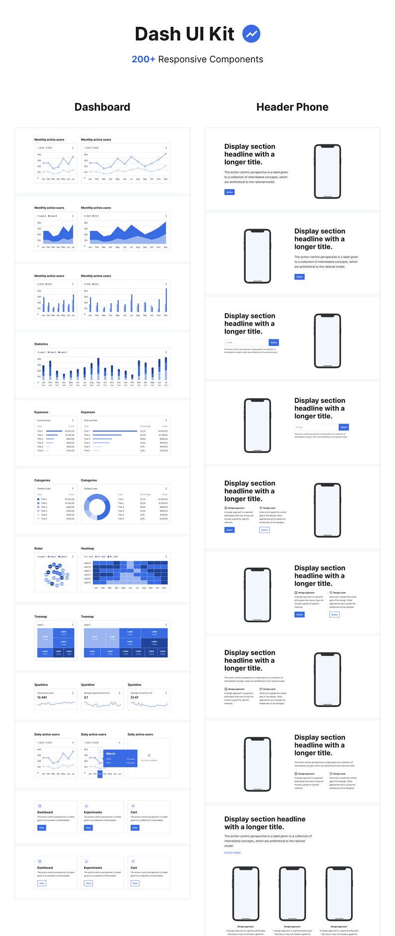 Dash UI Kit - Light | Full-featured Premium Interface Builder | Website ...