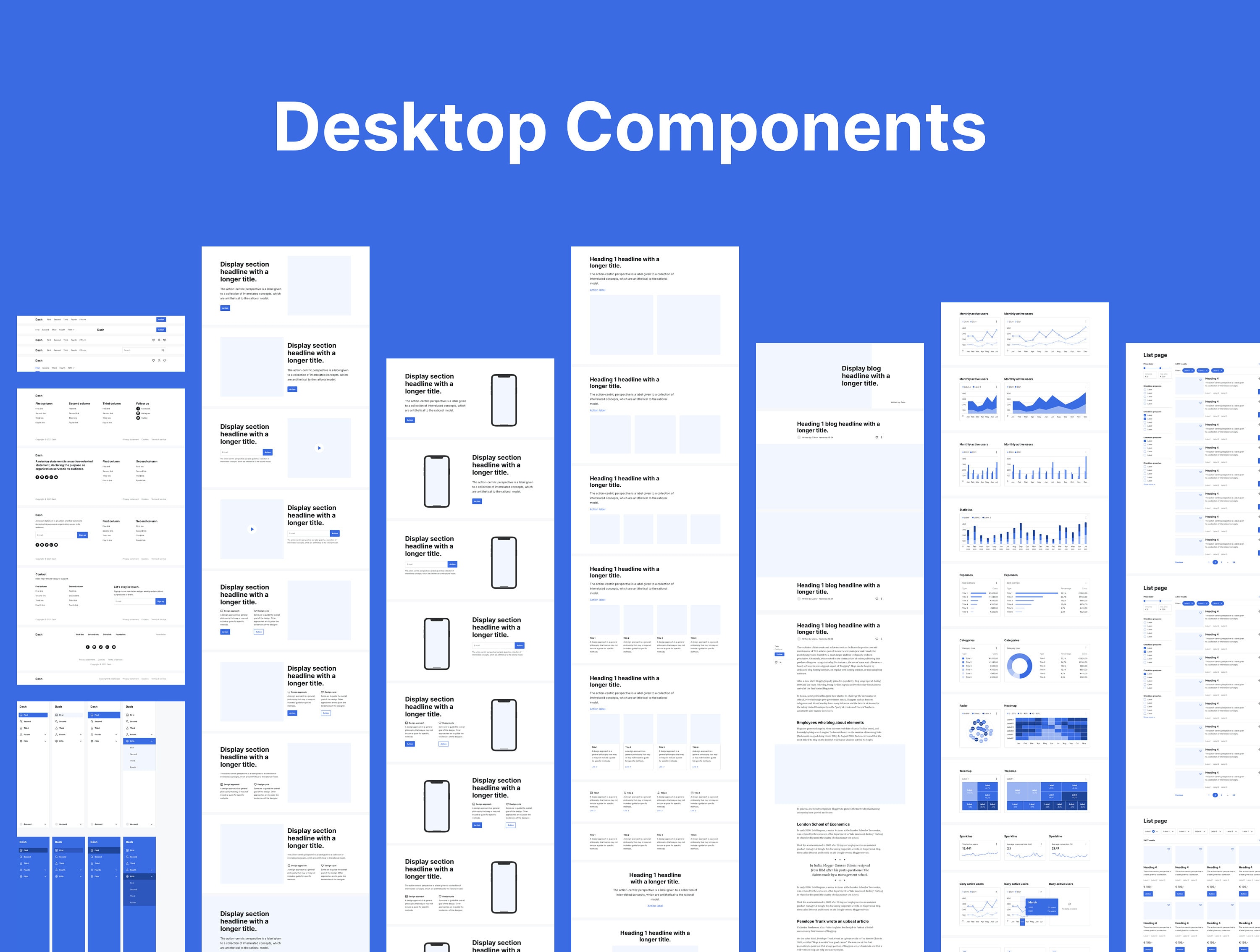 Dash UI Kit - Light | Full-featured Premium Interface Builder | Website ...