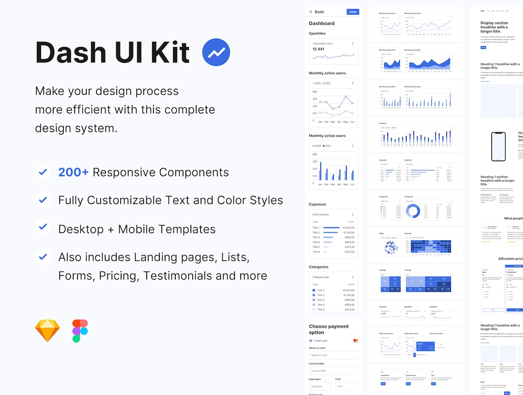 Dash UI Kit - Light | Full-featured Premium Interface Builder | Website ...