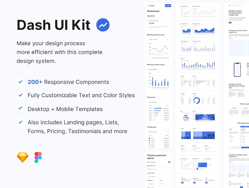 Dash UI Kit - Light | Full-featured Premium Interface Builder | Website ...