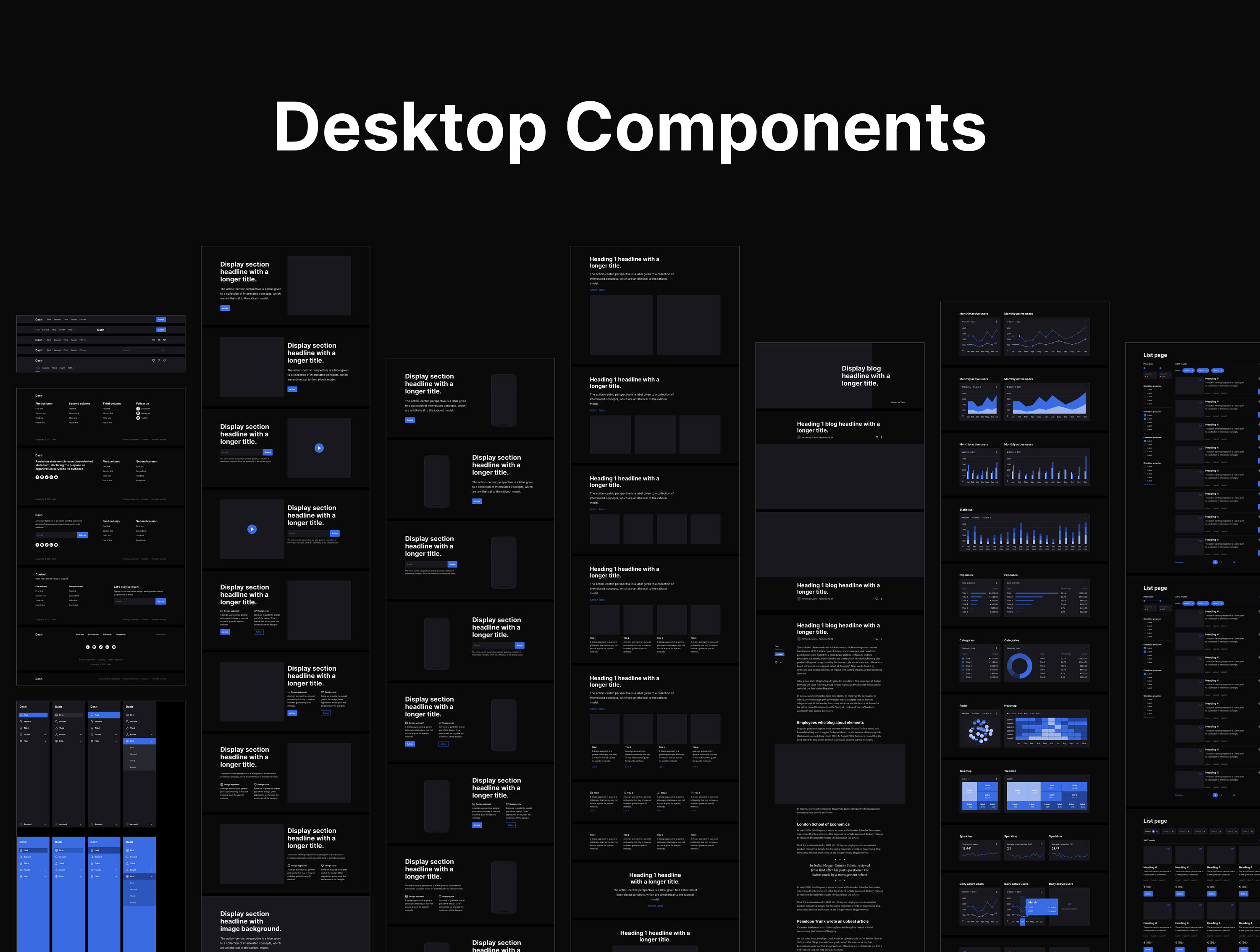 Dash UI Kit - Dark | Full-featured Premium Interface Builder | Website ...