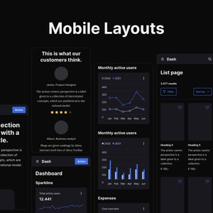 Dash UI Kit - Dark | Full-featured Premium Interface Builder | Website ...