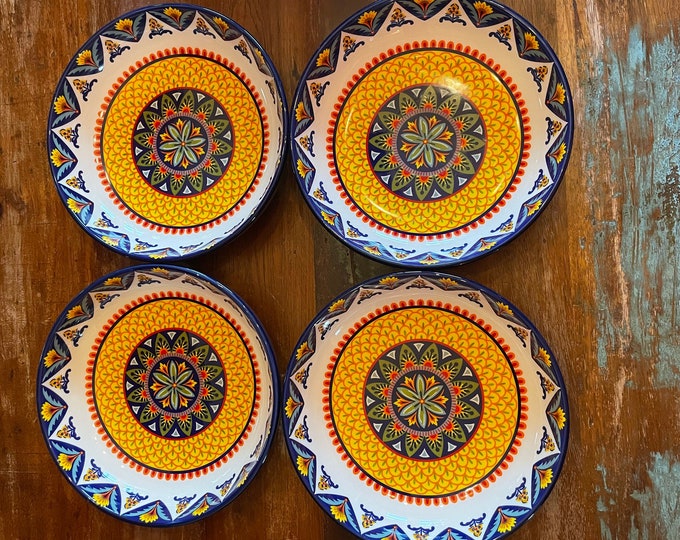 Set of 4 Colorful Carlos Santana Salad Plates/soup Bowls - Etsy