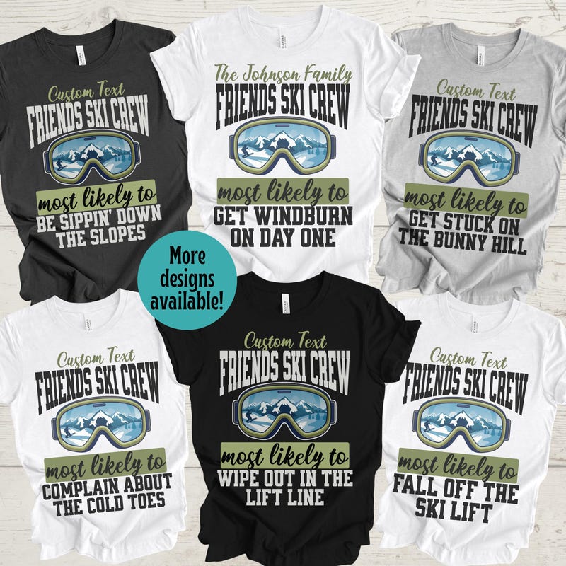 Custom Ski T Shirts - Etsy