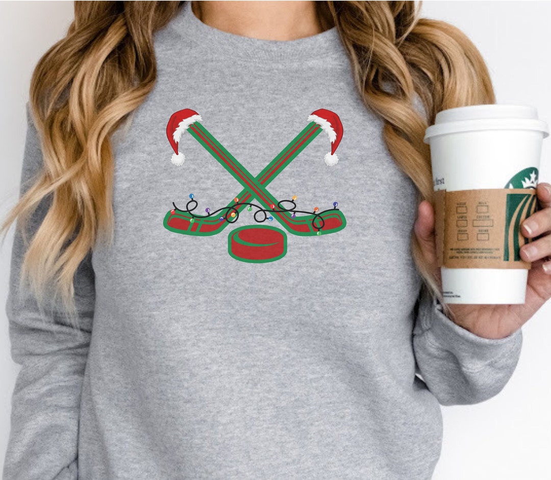 Christmas Ice Hockey Shirt, Hockey Lover Gift, Xmas Sport T-shirt ...