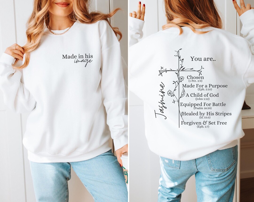 Created With A Purpose Sweatshirt, Custom Christian Sweatshirt ...