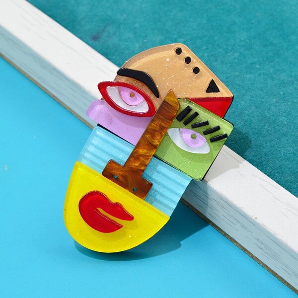 Face Brooch - Etsy
