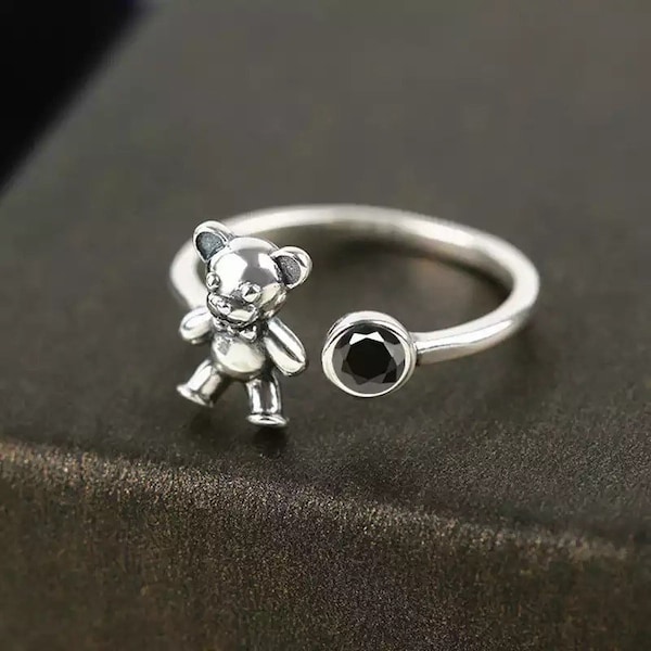 Teddy Bear Ring - Etsy