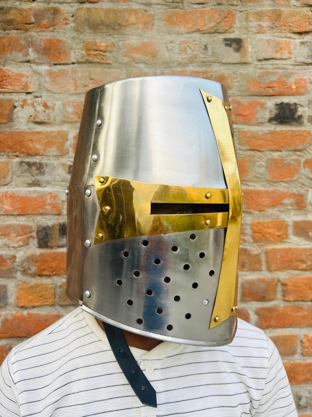 Medieval Crusader Armour Helmet Knight Warrior Costume Templar Helmet ...