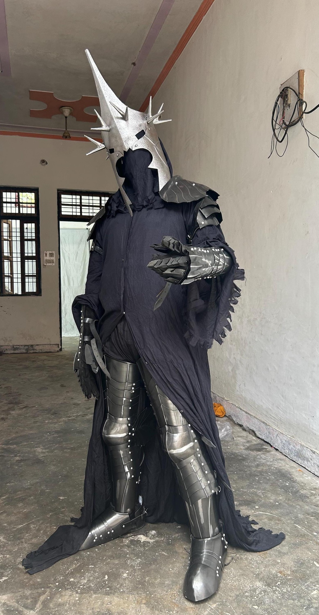 Halloween Ring Wraith Costume Nazgul Costume Black Cape Perfect ...