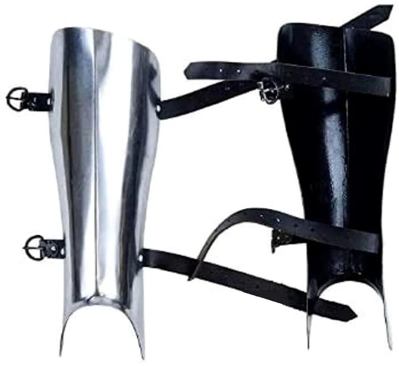 Medieval Leg Armor Greaves Legs Protection 18 Gauge Steel - Etsy