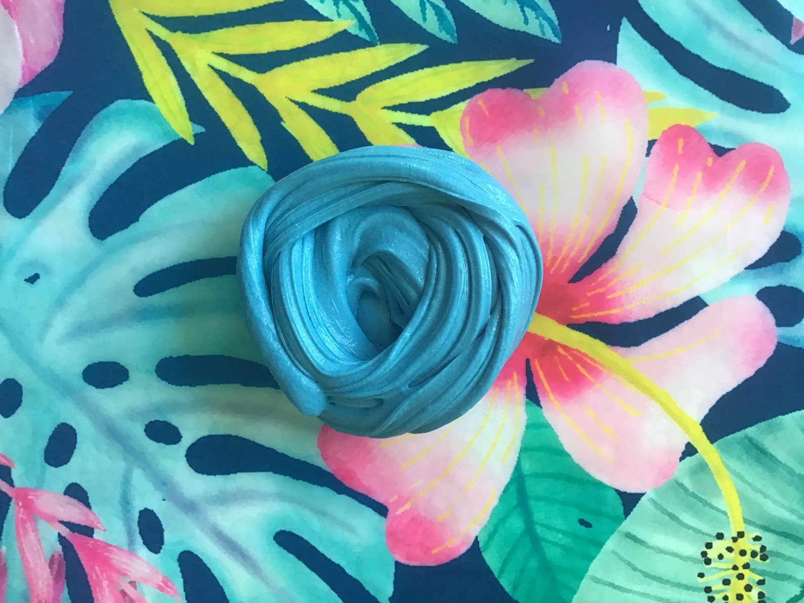 Aqua-blue Fluffy Foam Slime - Etsy