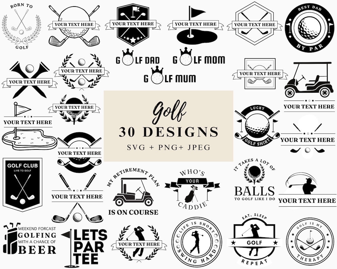 Golf SVG 30 Design Bundle, Golf Towel Design, Golf Shirt, Golf Lover ...