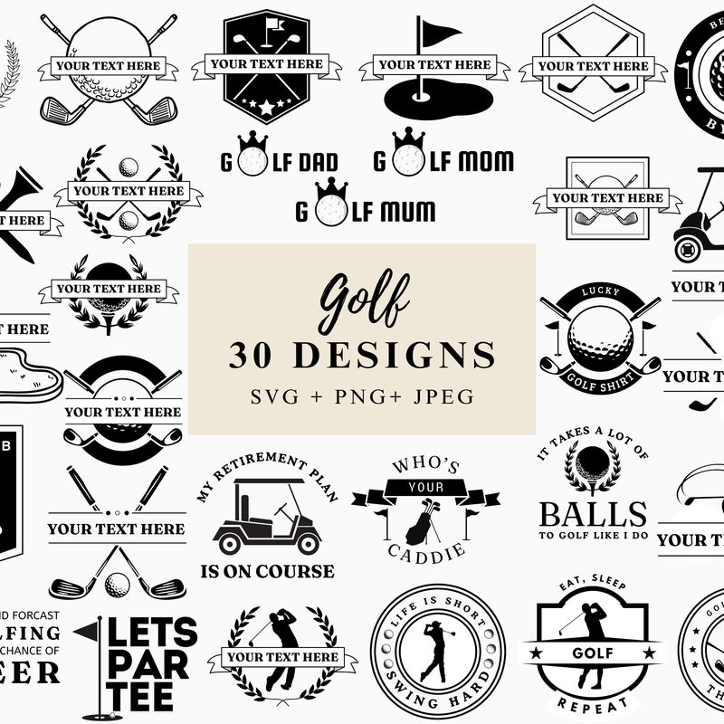 Golf Logo Poster - Etsy