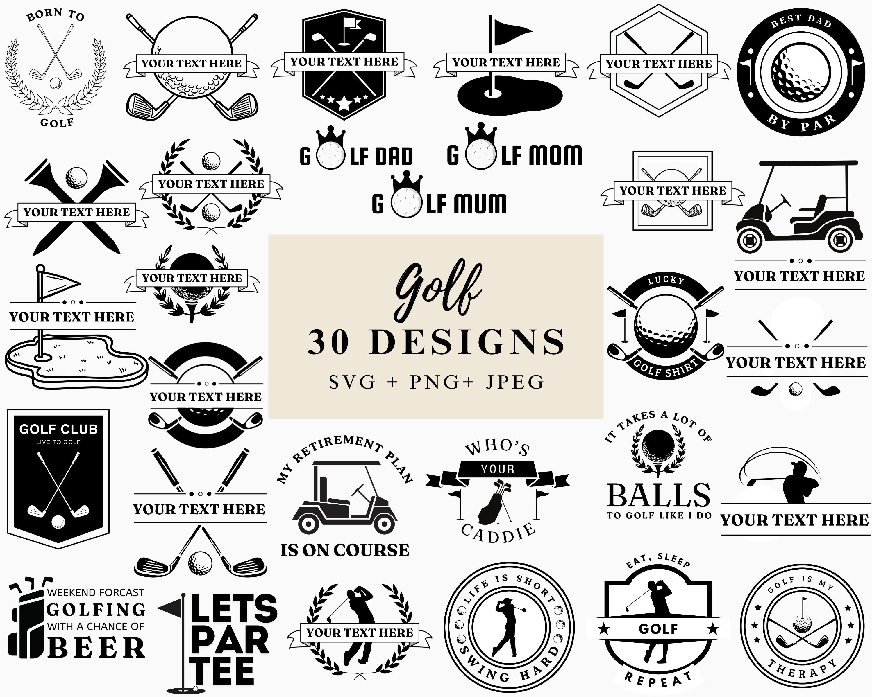 Golf SVG 30 Design Bundle, Golf Towel Design, Golf Shirt, Golf Lover ...