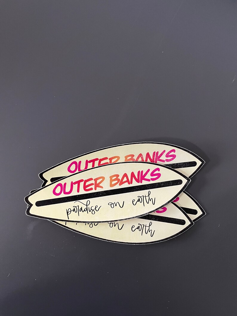 Outer Banks Surfboard Sticker - Etsy
