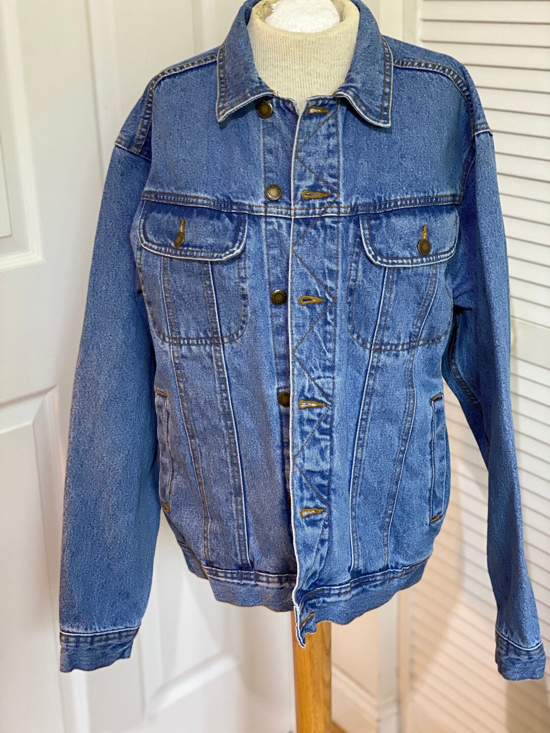 Wrangler Denim Trucker Jacket Size Medium - Etsy
