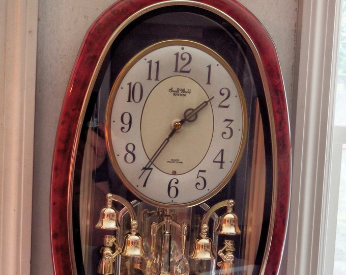 Small World Rhythm Clock Quartz Melody Chime WORKS Animated Hourly ...