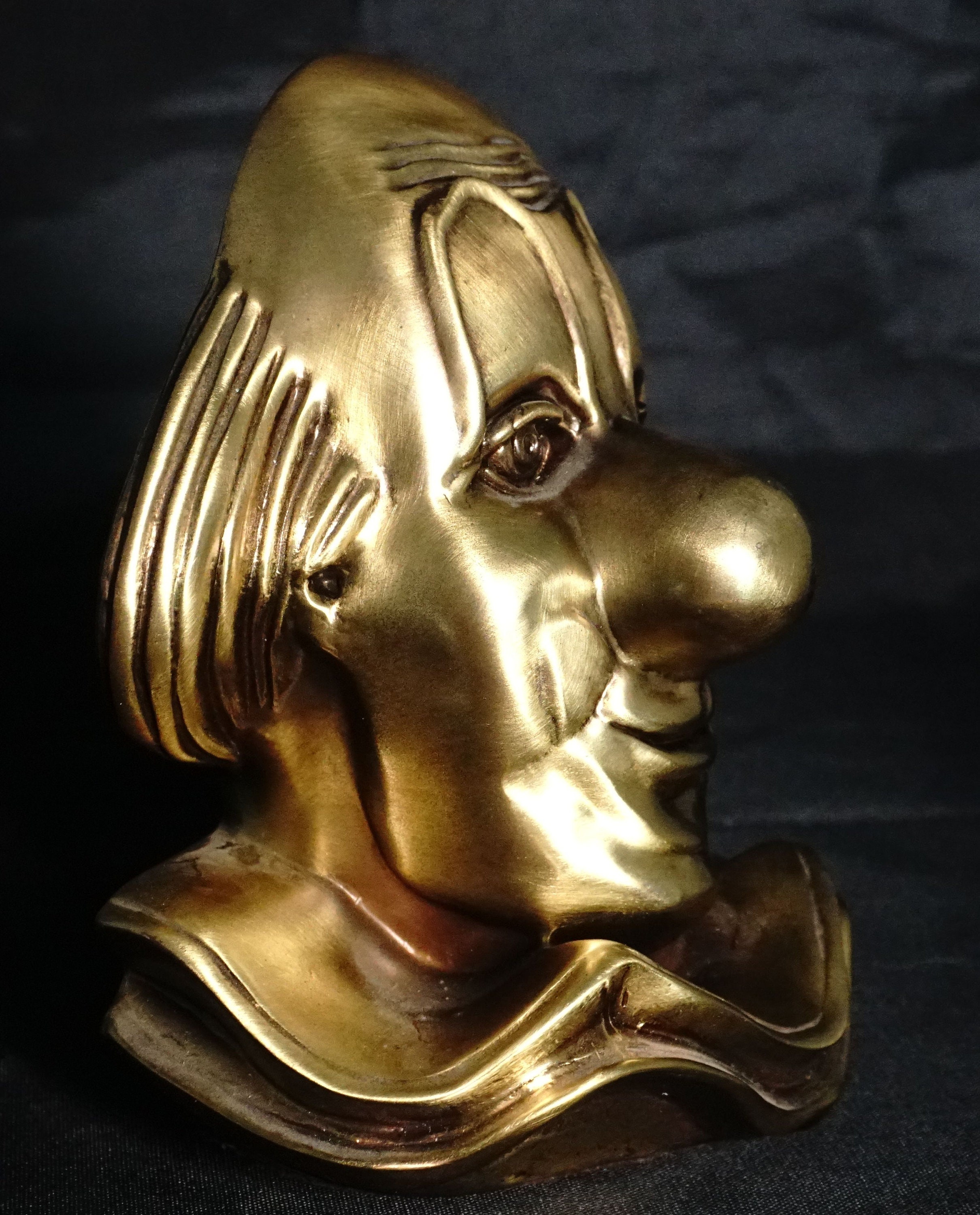 Vintage PM Craftsman Bronze Clowns Bookends 5-1/4" Tall and 4-1/2" Wide ...