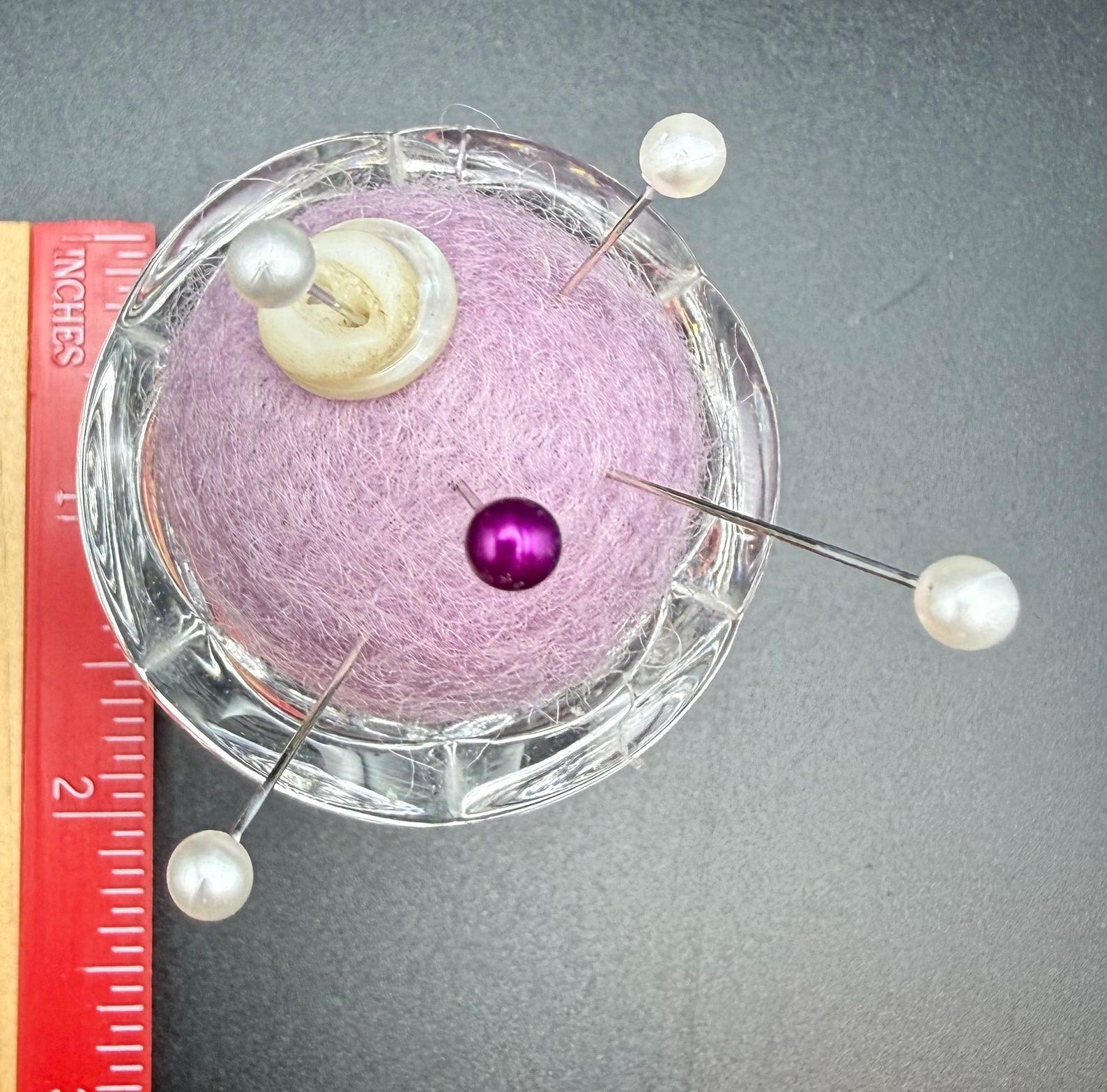 Vintage Pedestal Salt Cellar Pin Cushion Handcrafted With Pearlized ...