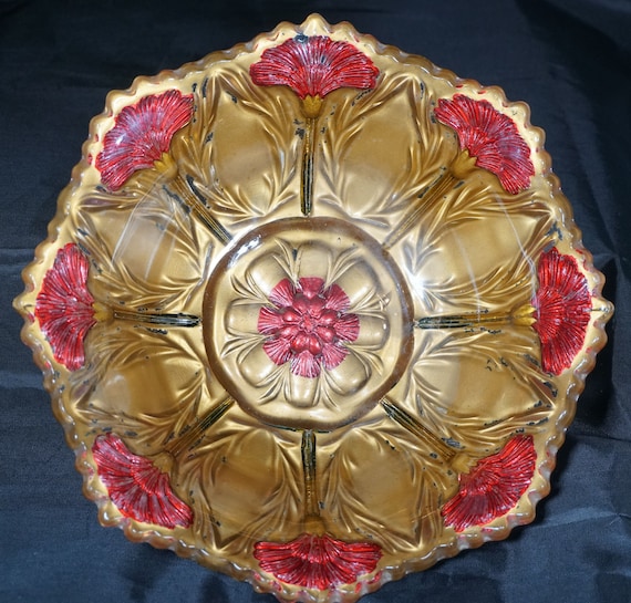 Goofus Glass Early 1900's Antique Goofus Glass Bowl | Etsy