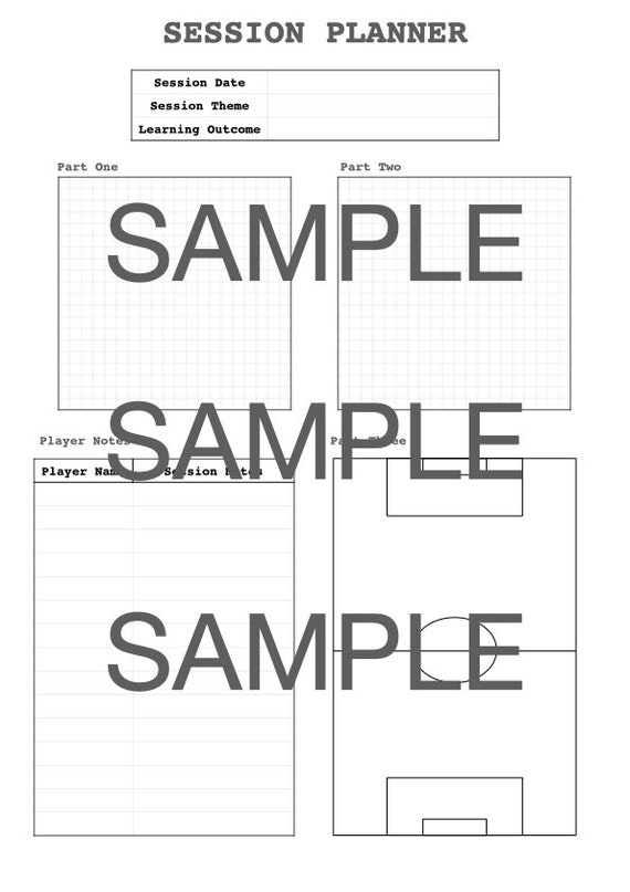 The Soccer Coach Session Planner. Coaching Session Plan | Etsy