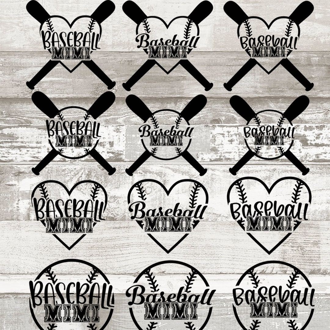 Baseball Mimi SVG Design Bundle - Etsy