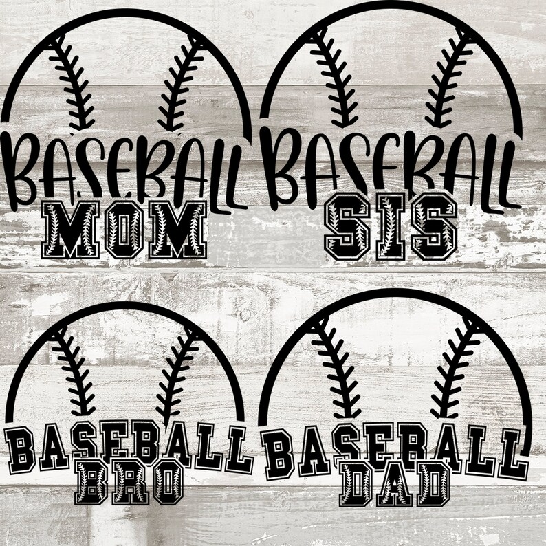 Baseball Family SVG Bundle | Etsy