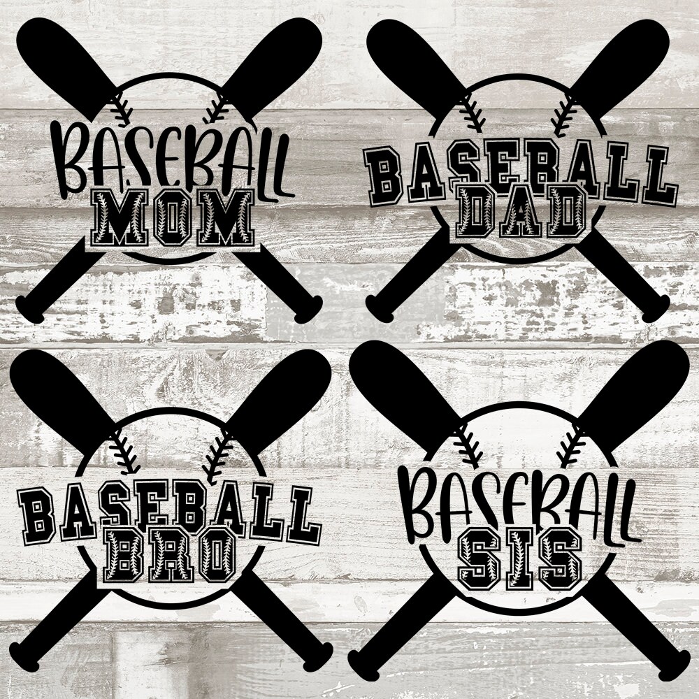 Baseball Family Bat & Ball SVG Bundle - Etsy