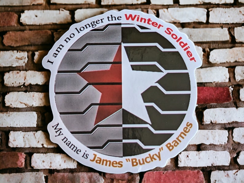 Bucky Barnes Winter Solider Logo Sticker, Captain America Quote Sticker ...