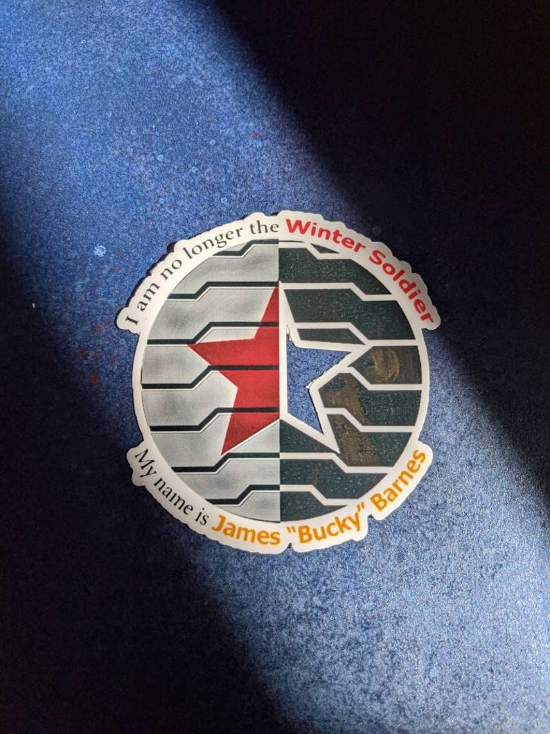 Bucky Barnes Winter Solider Logo Sticker Captain America | Etsy