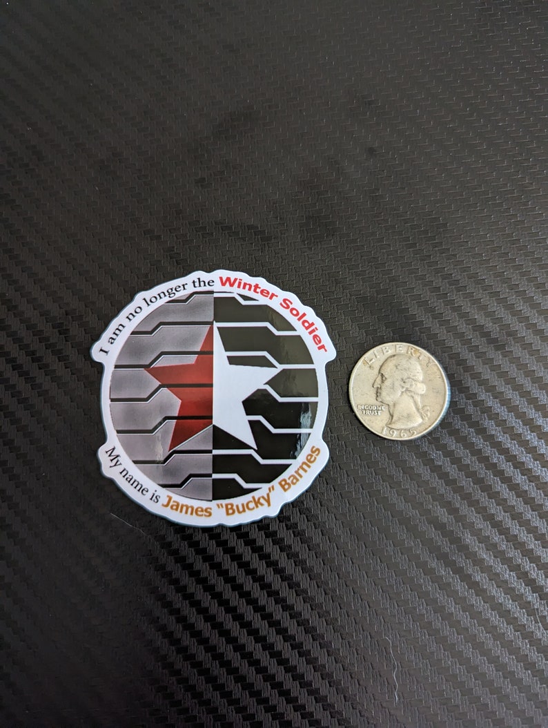 Bucky Barnes Winter Solider Logo Sticker, Captain America Quote Sticker ...