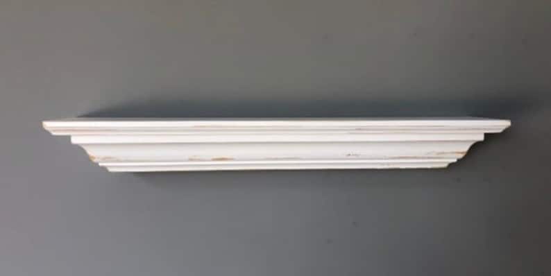 Lightly Distressed Floating Shelf - French Country Shelf - Crown ...