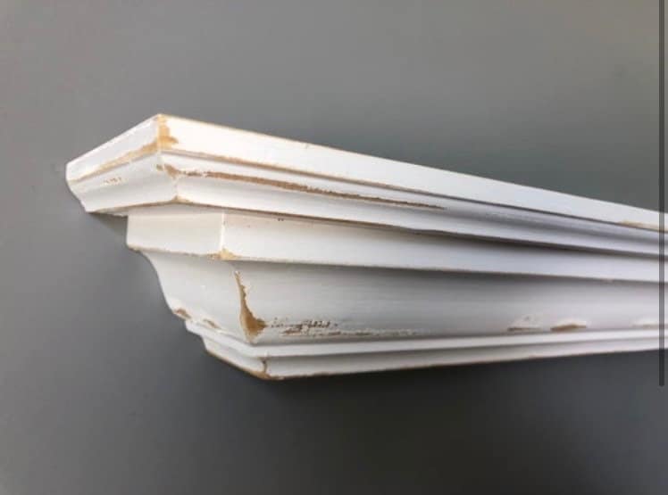 Lightly Distressed Floating Shelf - French Country Shelf - Crown ...