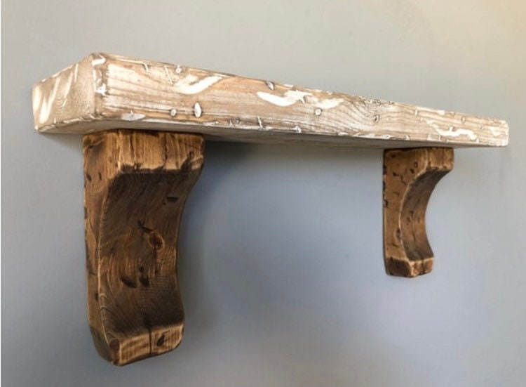 Western Farmhouse Corbel Shelf - Rustic Shelves - Shelf With Corbel ...