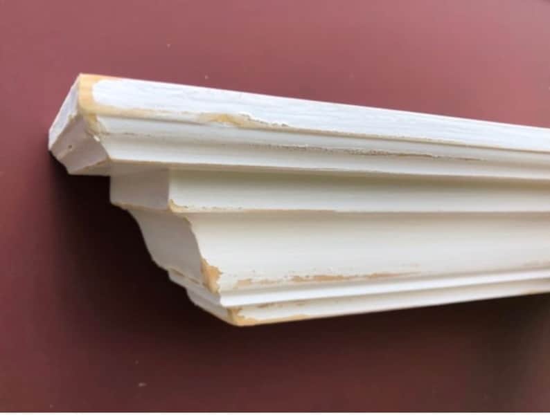 Lightly Distressed Floating Shelf - French Country Shelf - Crown ...